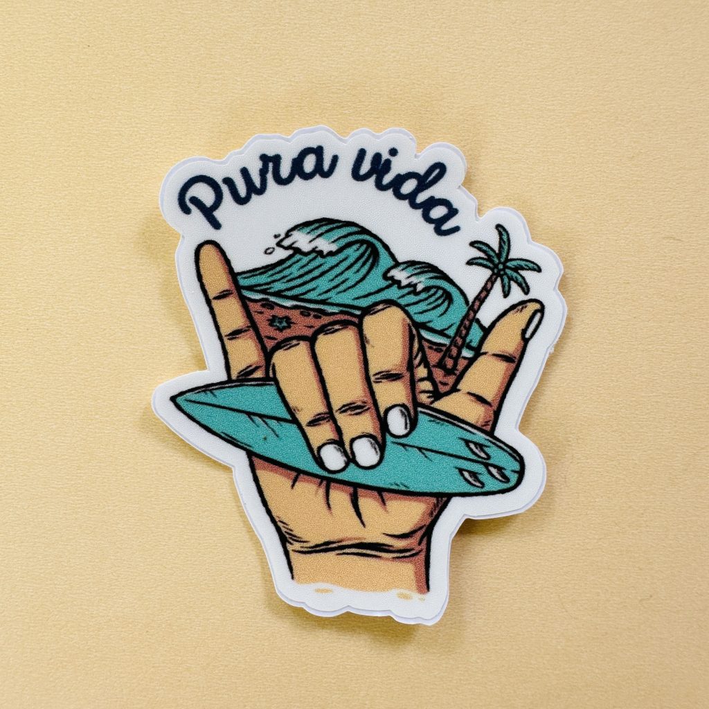 Sticker Pura Vida Surf - Bhlumi Gift shop