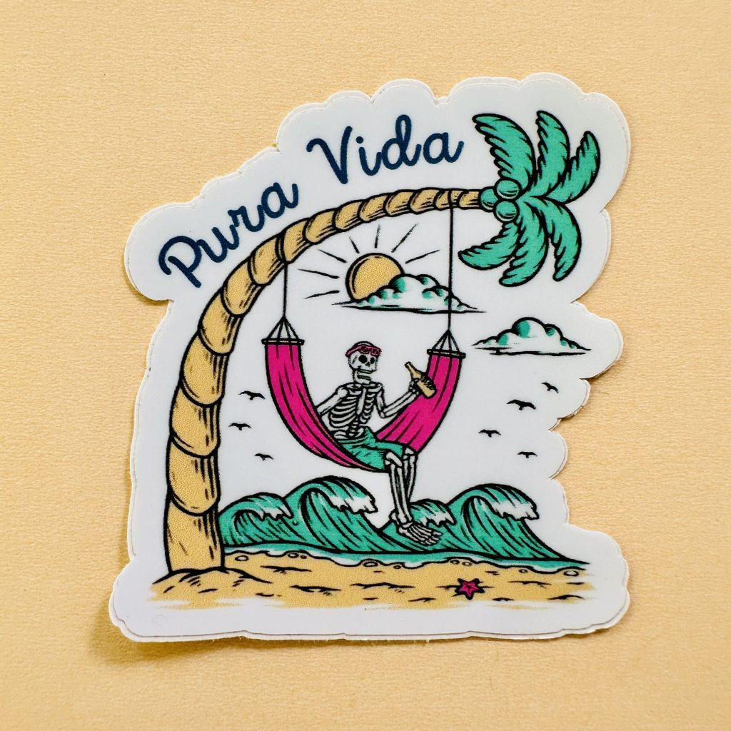 Sticker pura vida calabera - Bhlumi Gift shop